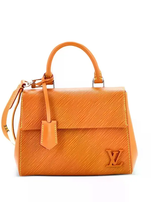 LOUIS VUITTON Cluny Top Handle Bag Epi Leather Mini Satchel - Brown