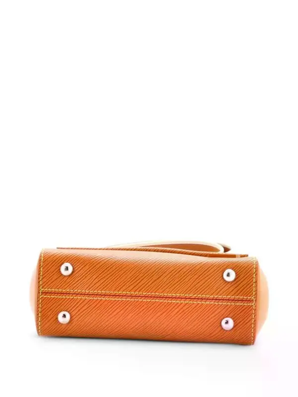 LOUIS VUITTON Cluny Top Handle Bag Epi Leather Mini Satchel - Brown