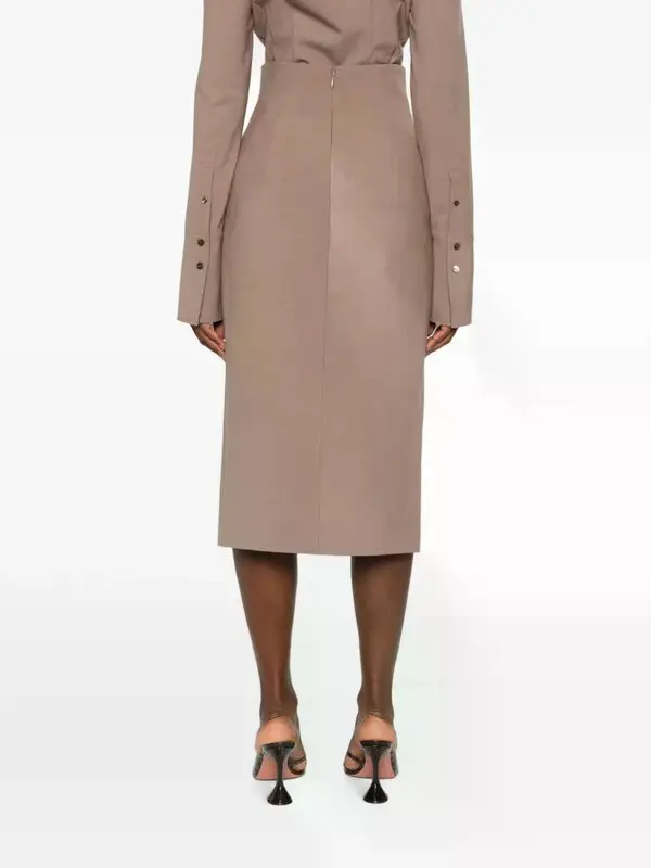 MUGLER Zip-up Midi Skirt