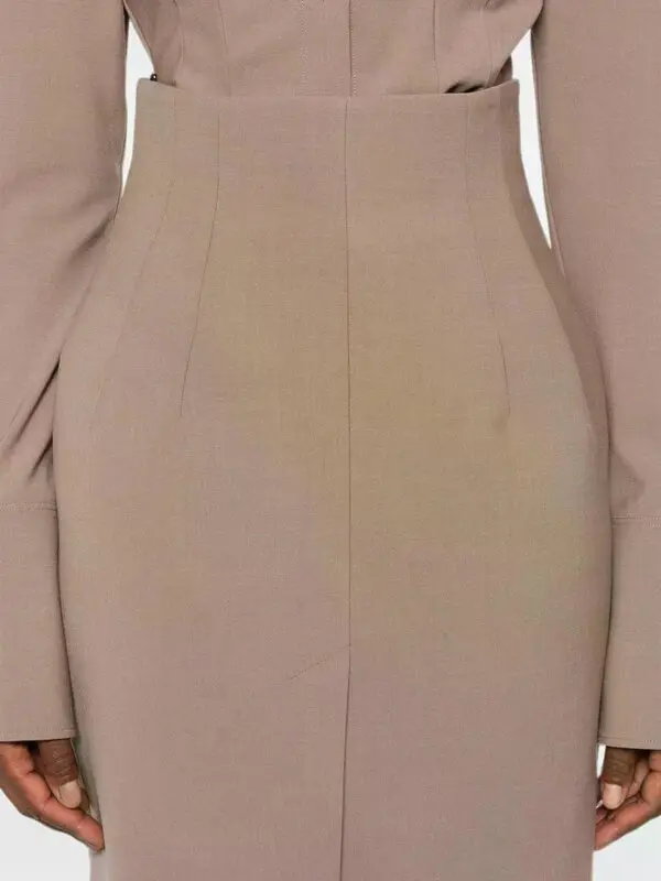 MUGLER Zip-up Midi Skirt