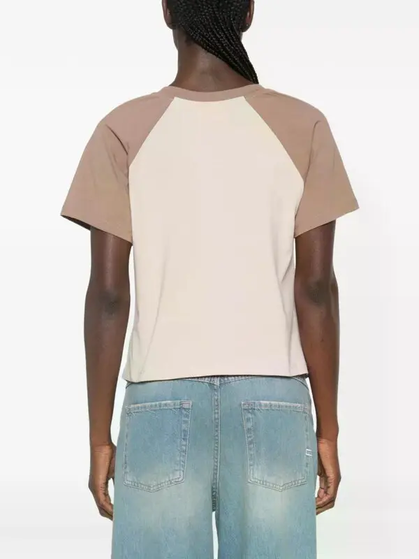 VICOLO Ruched Raglan-sleeve T-shirt