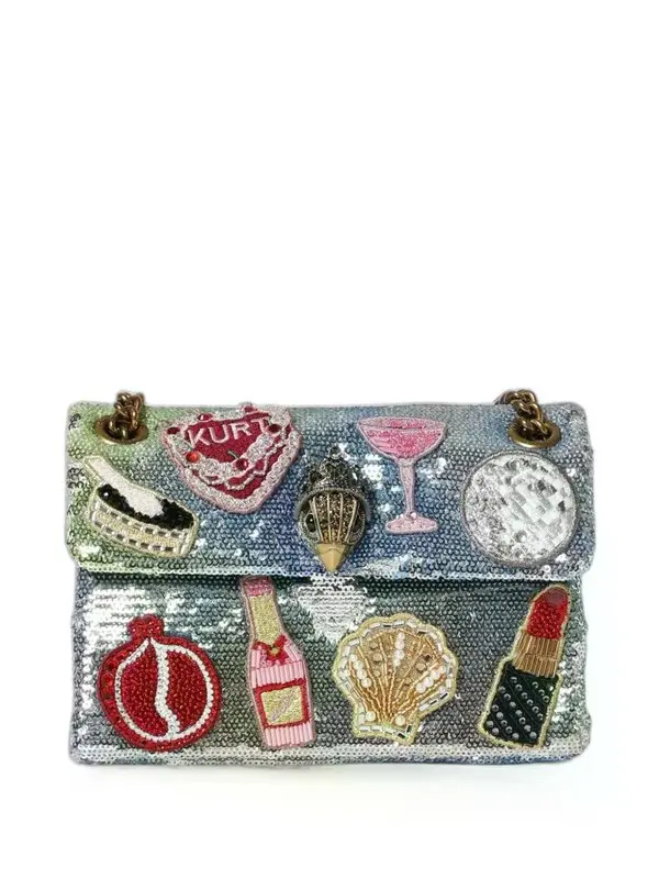 Kurt Geiger Kensington Sequin-embellished Patch Shoulder Bag - Blue