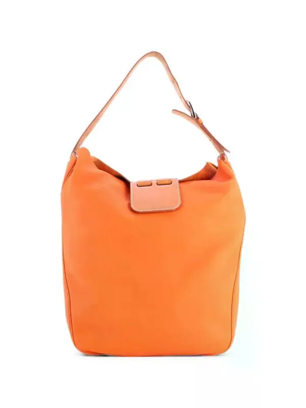 Hermès Virevolte Hobo Bag In Swift And Clemence Leather - Orange