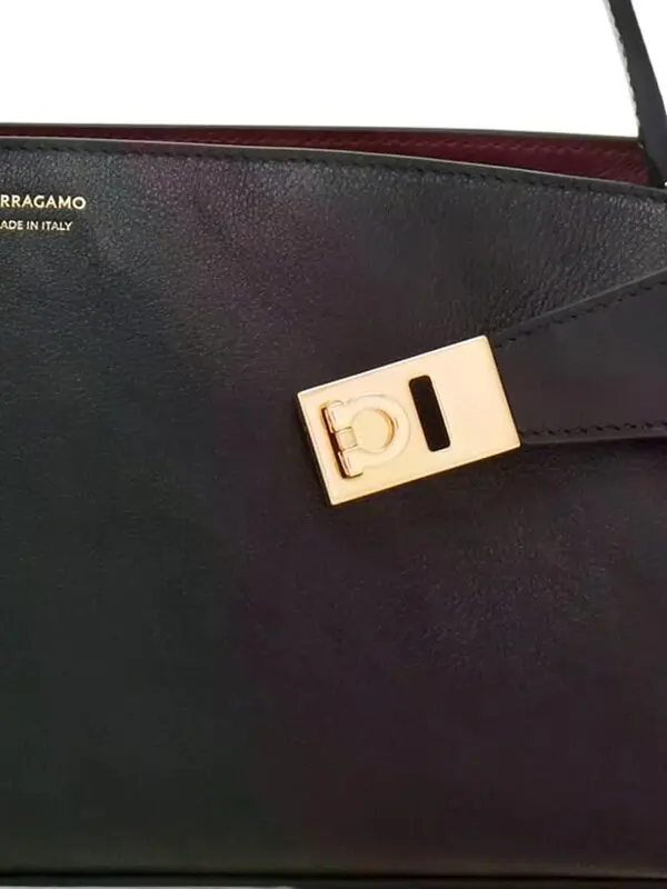 FERRAGAMO Hug Embossed Leather Tote Bag