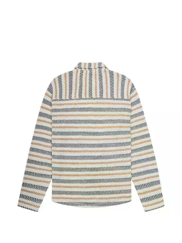 KROST Striped Button-up Knit Shirt