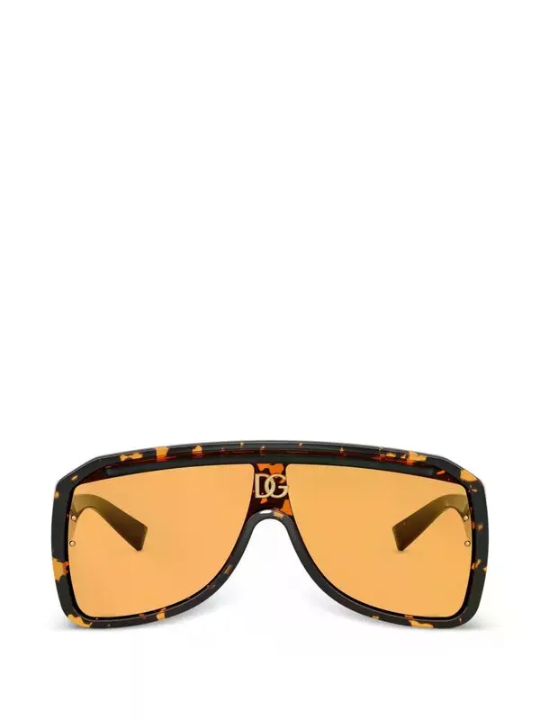 Dolce & Gabbana Tortoiseshell-effect Geometric Sunglasses - Brown