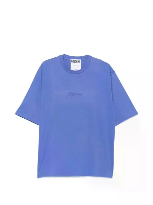 Moschino Logo-embroidered T-shirt - Blue