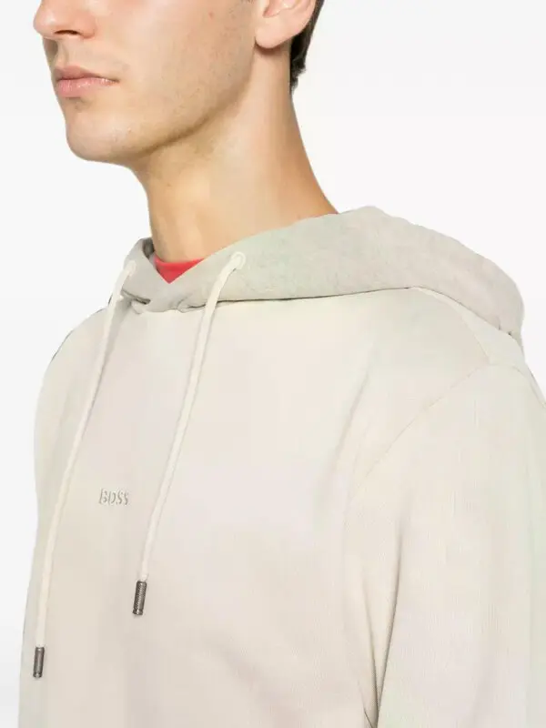BOSS Logo-embroidered Drawstring Hoodie