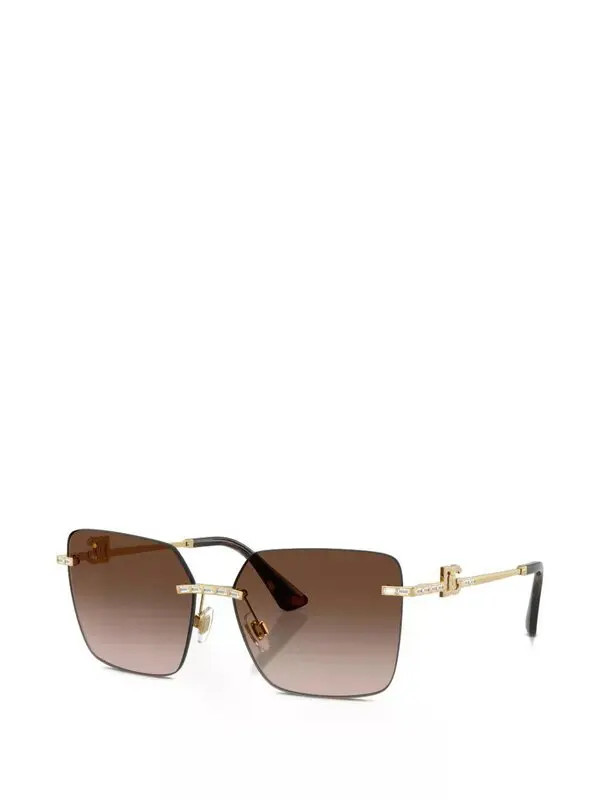 Dolce & Gabbana Crystal-embellished Dg Logo Sunglasses