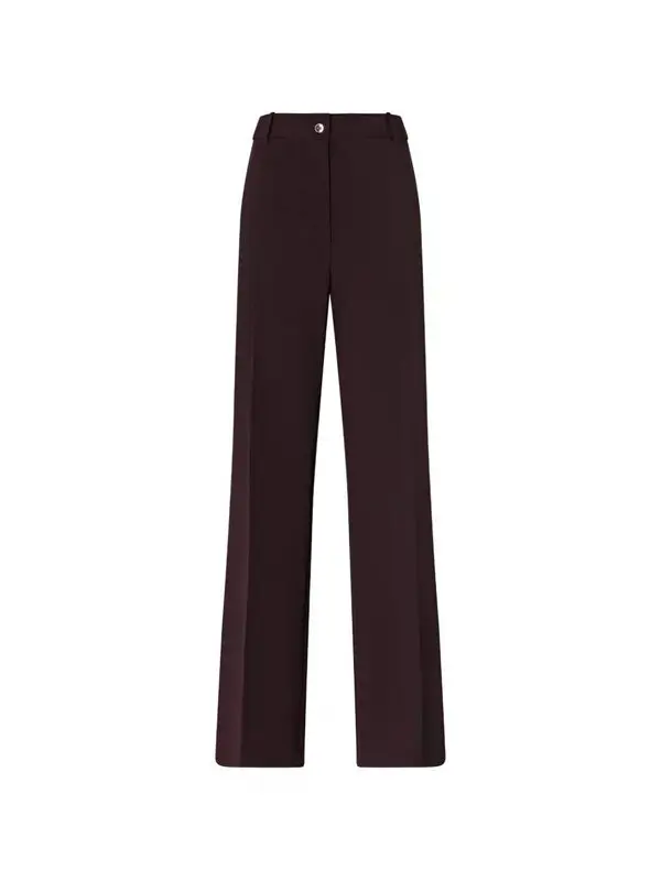 Pinko Pressed Crease Wide-leg Trousers - Brown