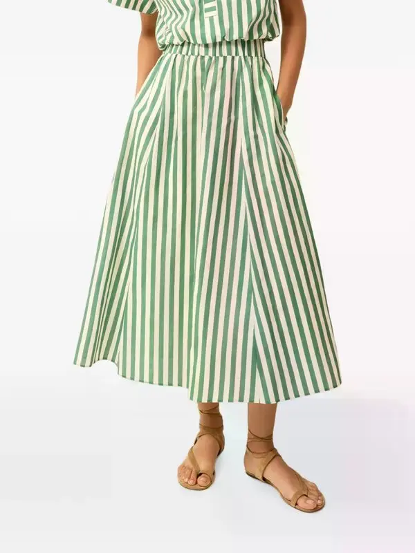 MARIE OLIVER Sasha Striped Midi Skirt