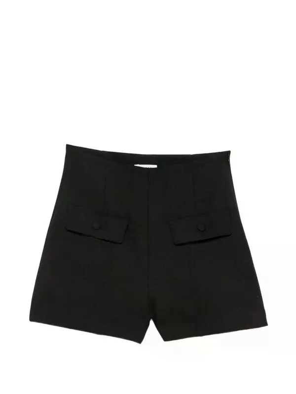 Sandro High-waisted Shorts With Side Zip