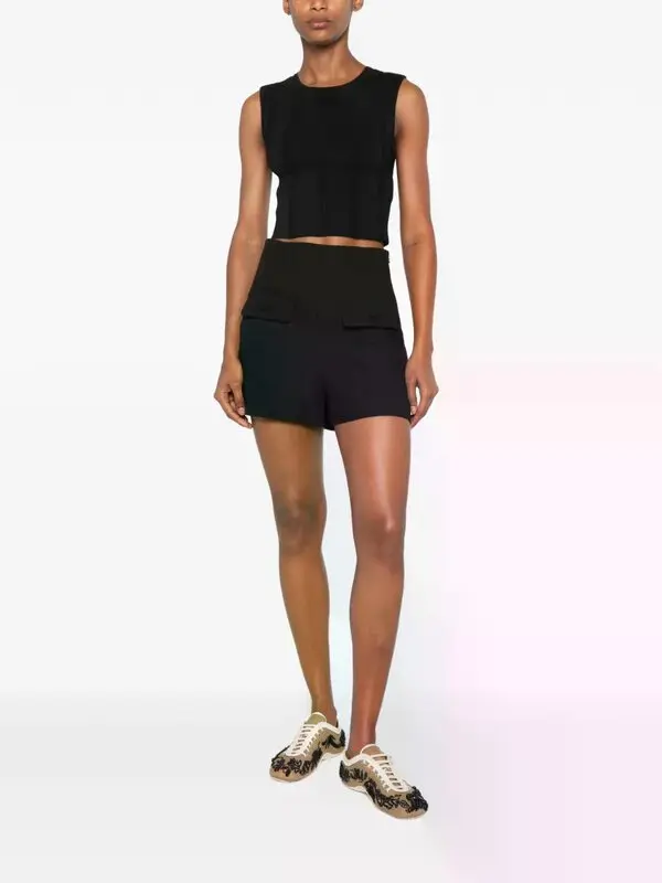 Sandro High-waisted Shorts With Side Zip