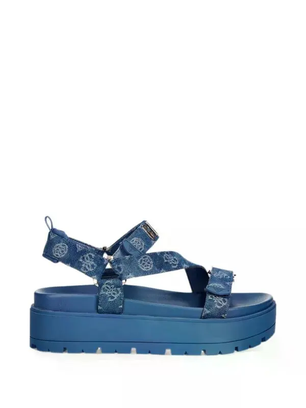 Guess Monogram-print Platform Sandals