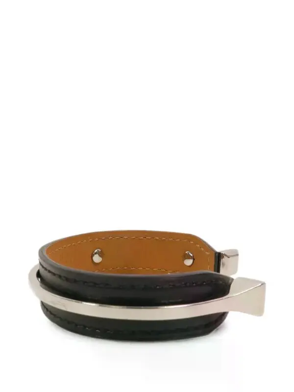 Hermès Leather Open Cuff Bracelet