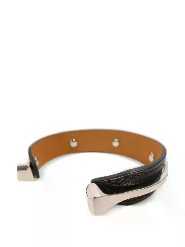 Hermès Leather Open Cuff Bracelet