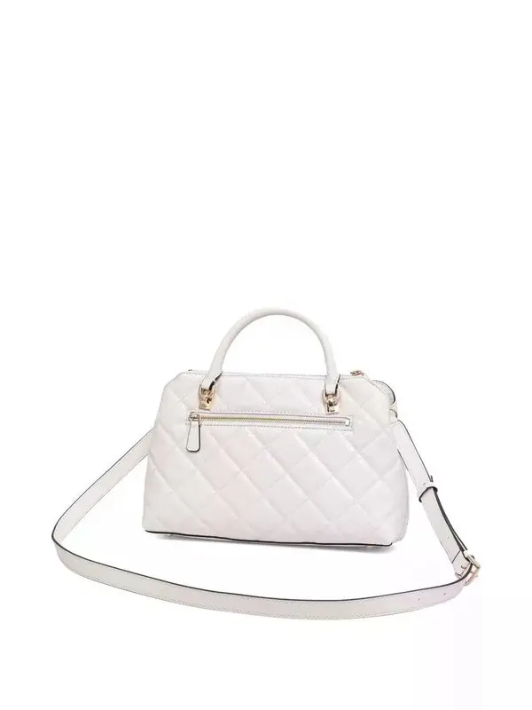 Guess Libby Quilted Charm-detail Tote Bag - Neutrals