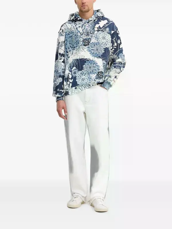 Guess Floral Print Hoodie