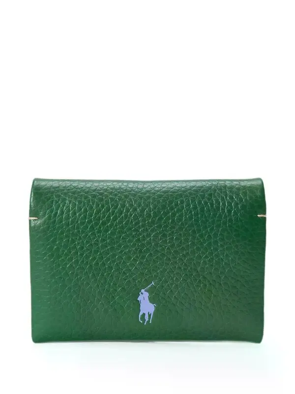 Polo Ralph Lauren Pebbled Calf Leather Card Case - Green