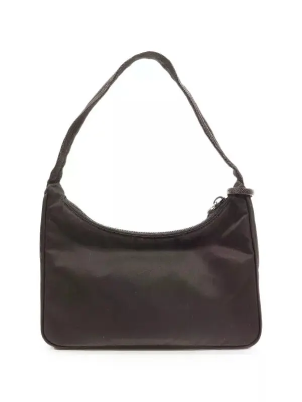Prada Logo Plaque Tote Bag