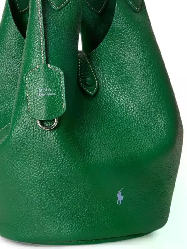 Polo Ralph Lauren Calf Leather Tote Bag - Green