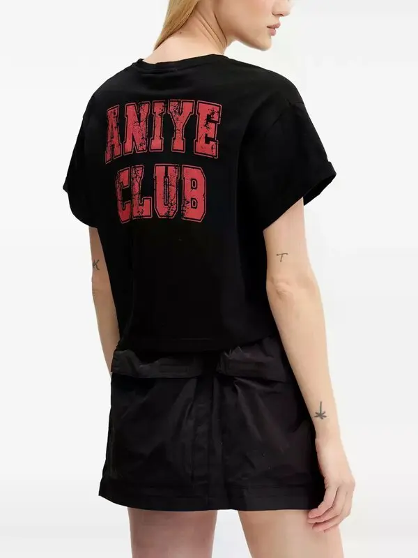 ANIYE BY Embellished Logo Crystal T-shirt