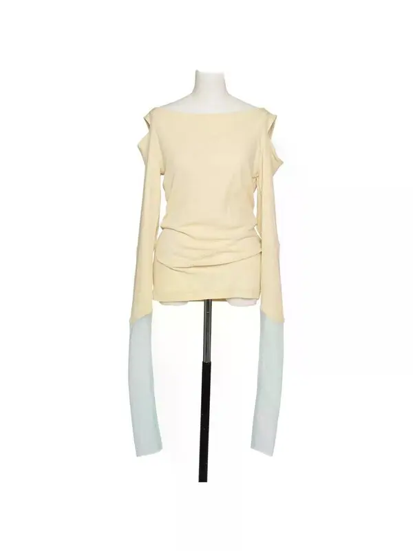 MULLER OF YOSHIOKUBO Cold-shoulder Long-sleeve Top - Yellow