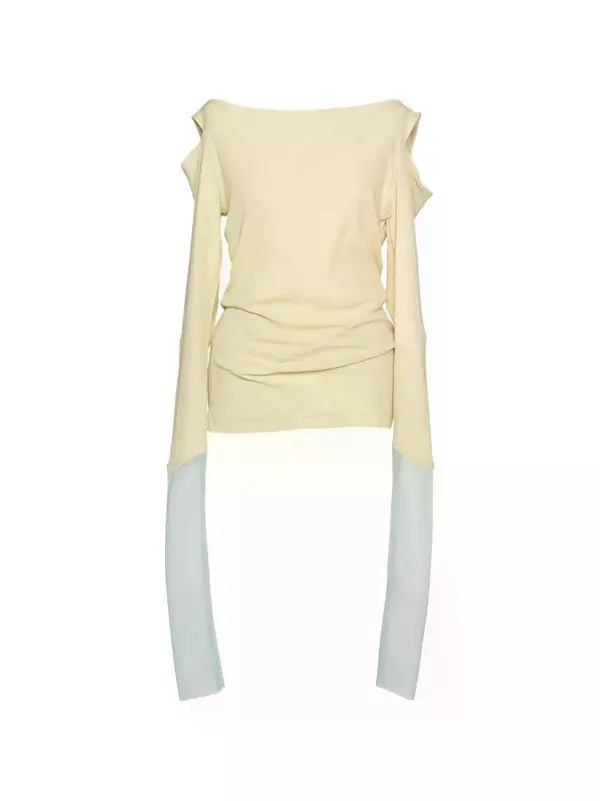 MULLER OF YOSHIOKUBO Cold-shoulder Long-sleeve Top