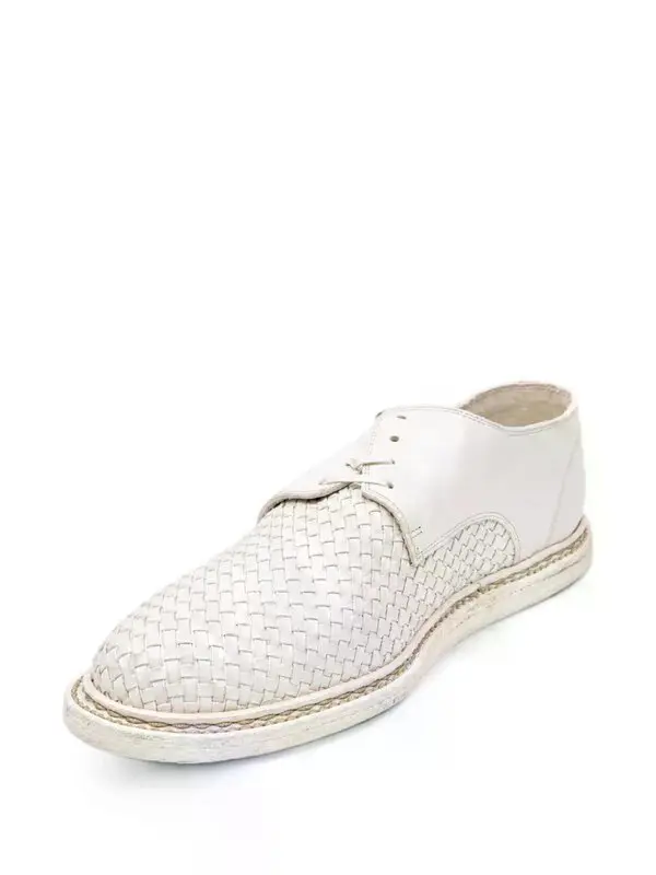 Guidi Woven Leather Derby Shoes