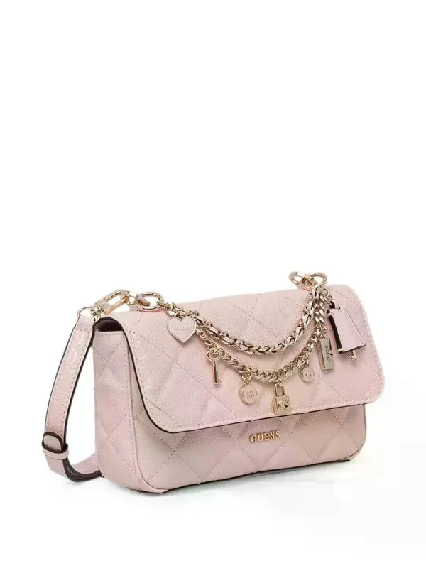 Guess Quilted Charm Embellished Shoulder Bag