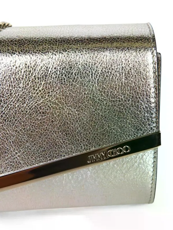 JIMMY CHOO Emmie Clutch Bag With Metallic Effect