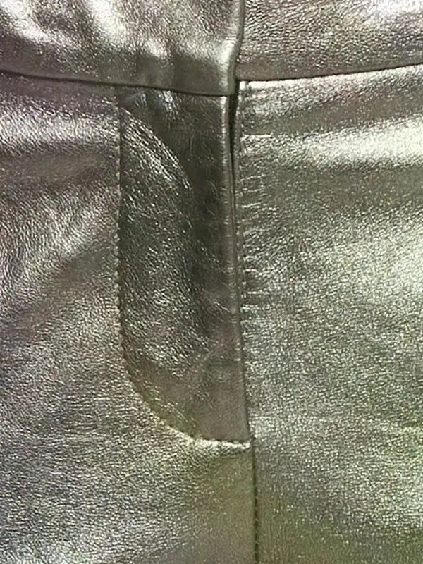 Diane Von Furstenberg Everly Metallic Coated Leather Trousers