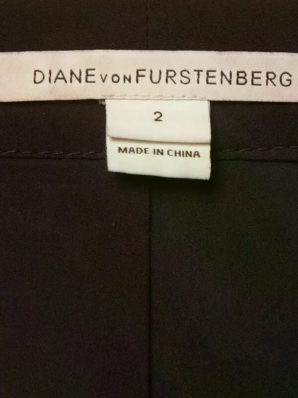 Diane Von Furstenberg Everly Metallic Coated Leather Trousers
