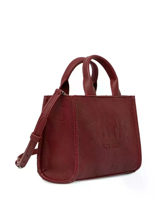 Dkny Logo Debossed Mini Tote Bag - Red
