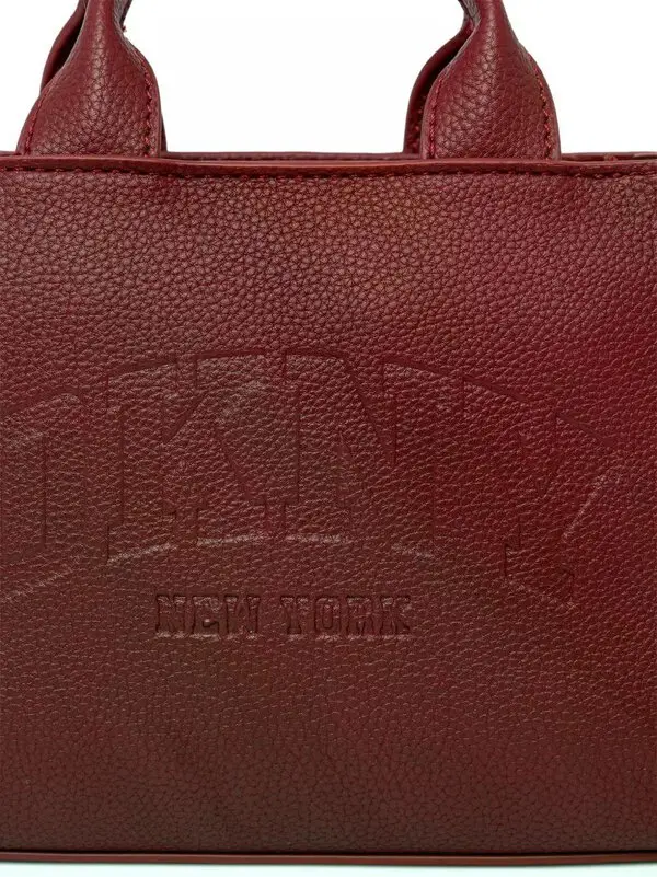 Dkny Logo Debossed Mini Tote Bag - Red