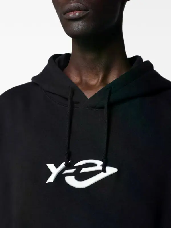 Y3 Logo Print Drawstring Hoodie