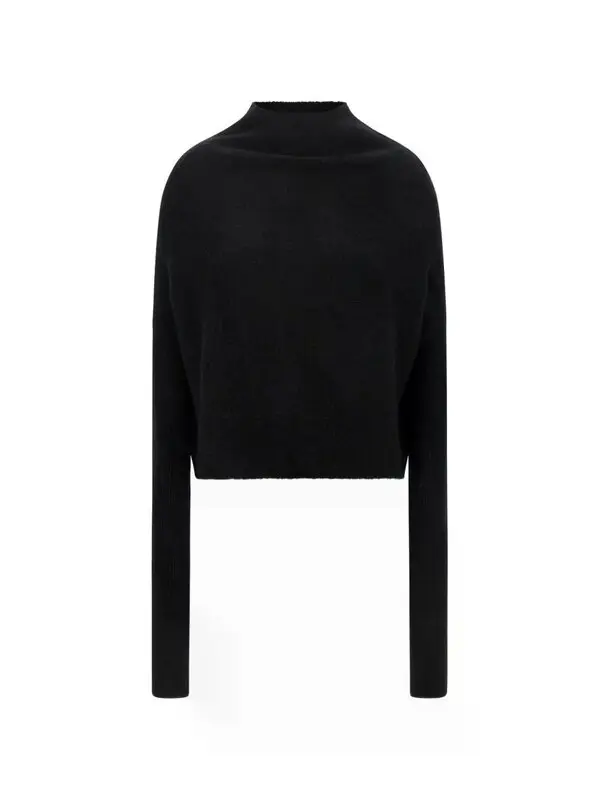 Rick Owens Tower Crater High-neck Sweater - Black