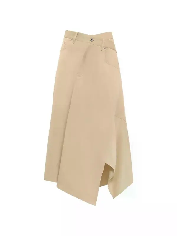 Loewe Asymmetric Hem Logo Patch Midi Skirt