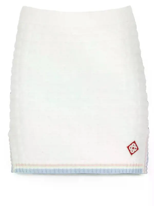 Casablanca Logo-patch Waffle-knit Skirt