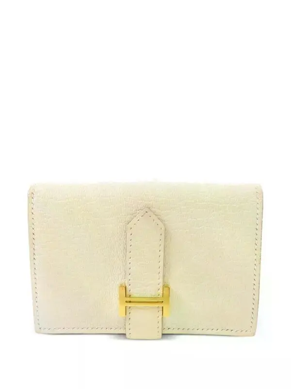 Hermès 2023 Mini Bearn Leather Wallet - Neutrals