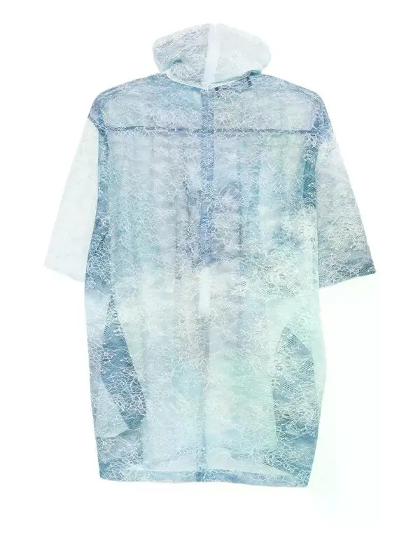 BARBARA BOLOGNA Cat Print Lace Detail Top