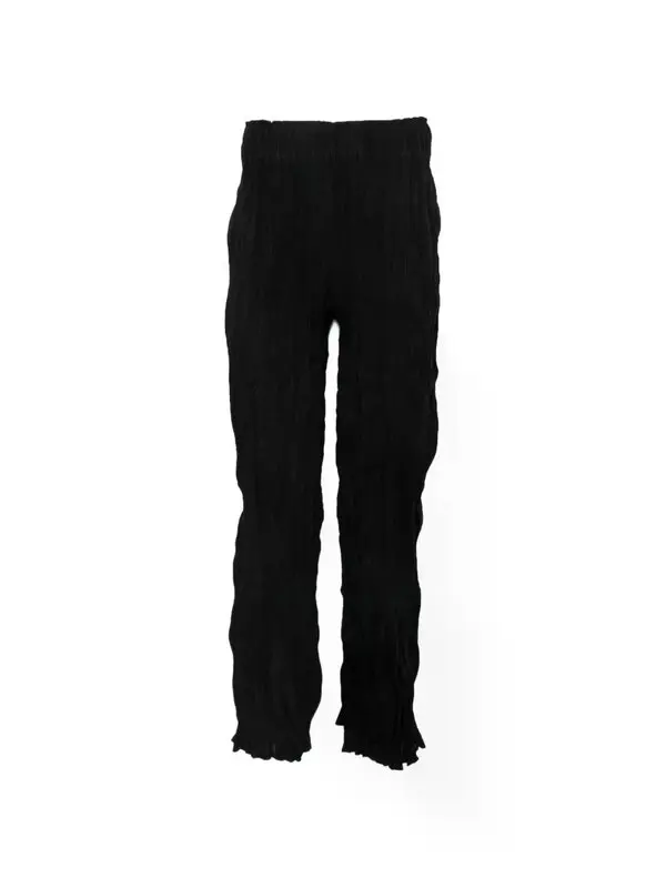 GONGDID DESIGN Crinkled Straight-leg Trousers