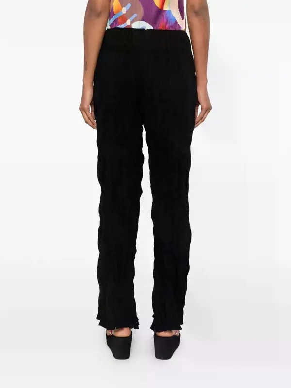 GONGDID DESIGN Crinkled Straight-leg Trousers