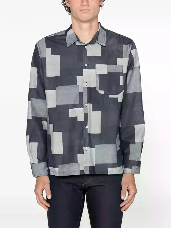 Naked & Famous Denim True Jacquard-patterned Shirt