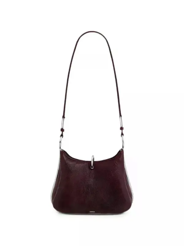 Rabanne Medium Leather Shoulder Bag With Ring Detailing - Red