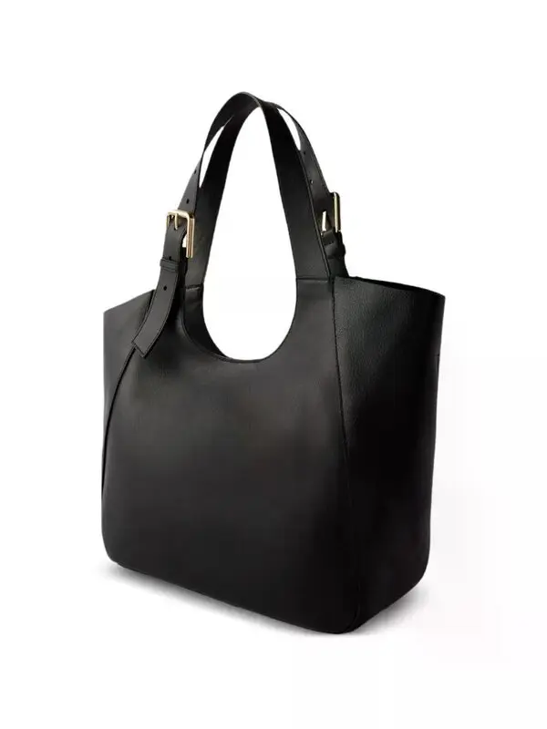 Furla Grained Leather Tote Bag - Black