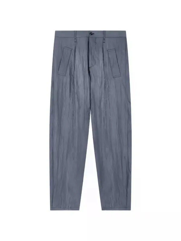 Giorgio Armani Crinkled-effect Pleated Trousers