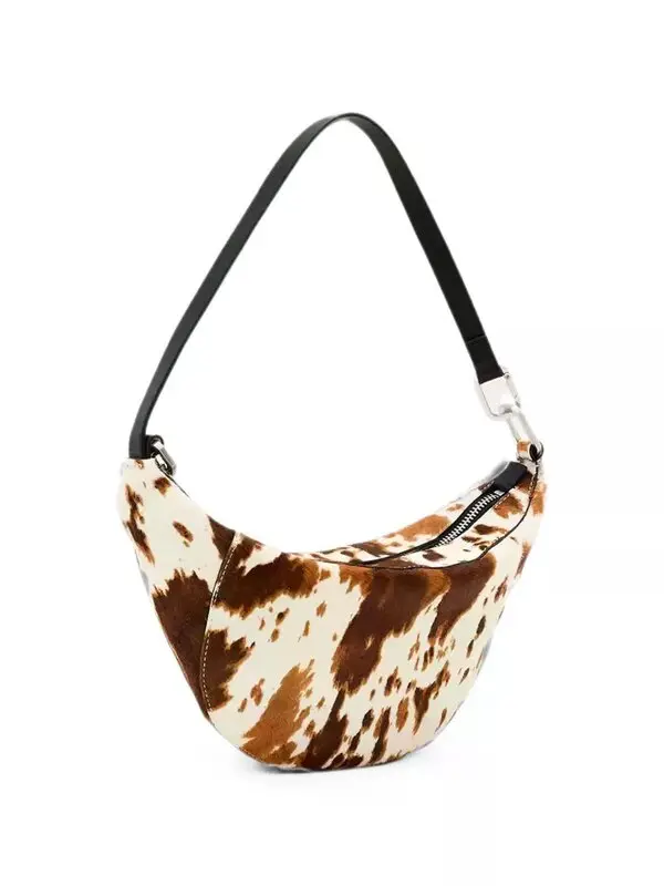ALLSAINTS Cow Print Leather Shoulder Bag - Neutrals