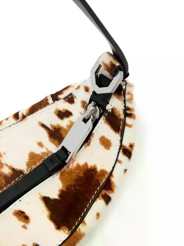 ALLSAINTS Cow Print Leather Shoulder Bag - Neutrals