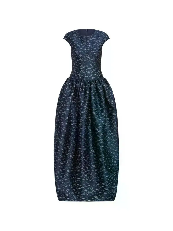 MARKARIAN Ballade Floral-brocade Maxi Dress - Blue